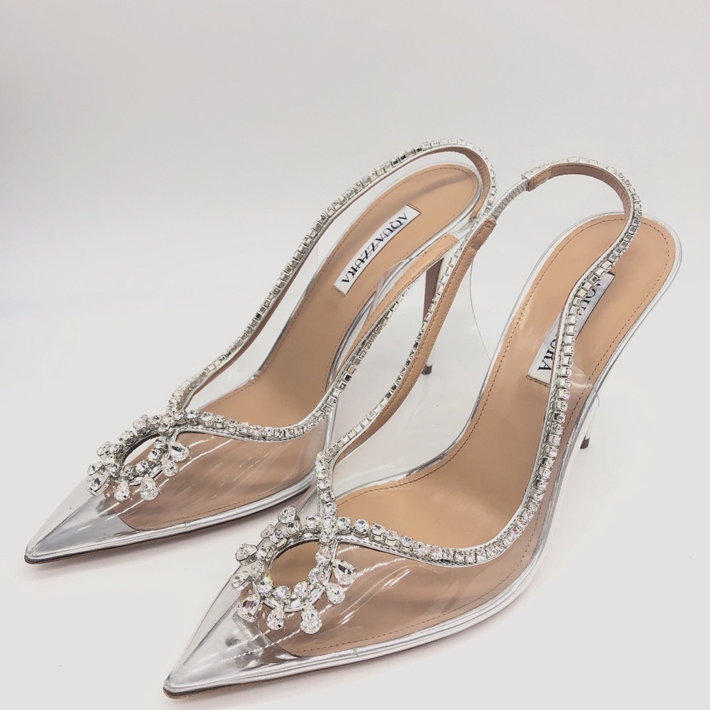 Aquazzura Seduction Crystal 105mm Pumps - Gem
